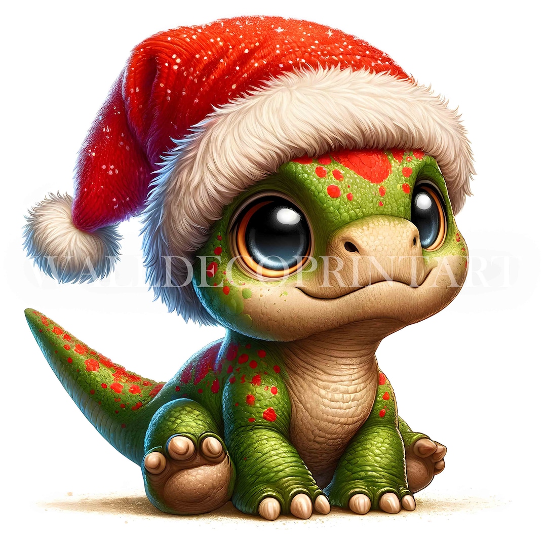 10 Cute Christmas Dinosaur Clipart Bundle 2 - High Quality Jpgs ...