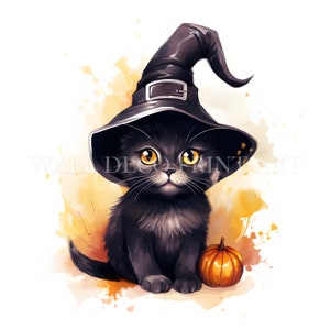 Cute Halloween Cat Clipart Bundle 10 High Quality Jpgs Digital ...