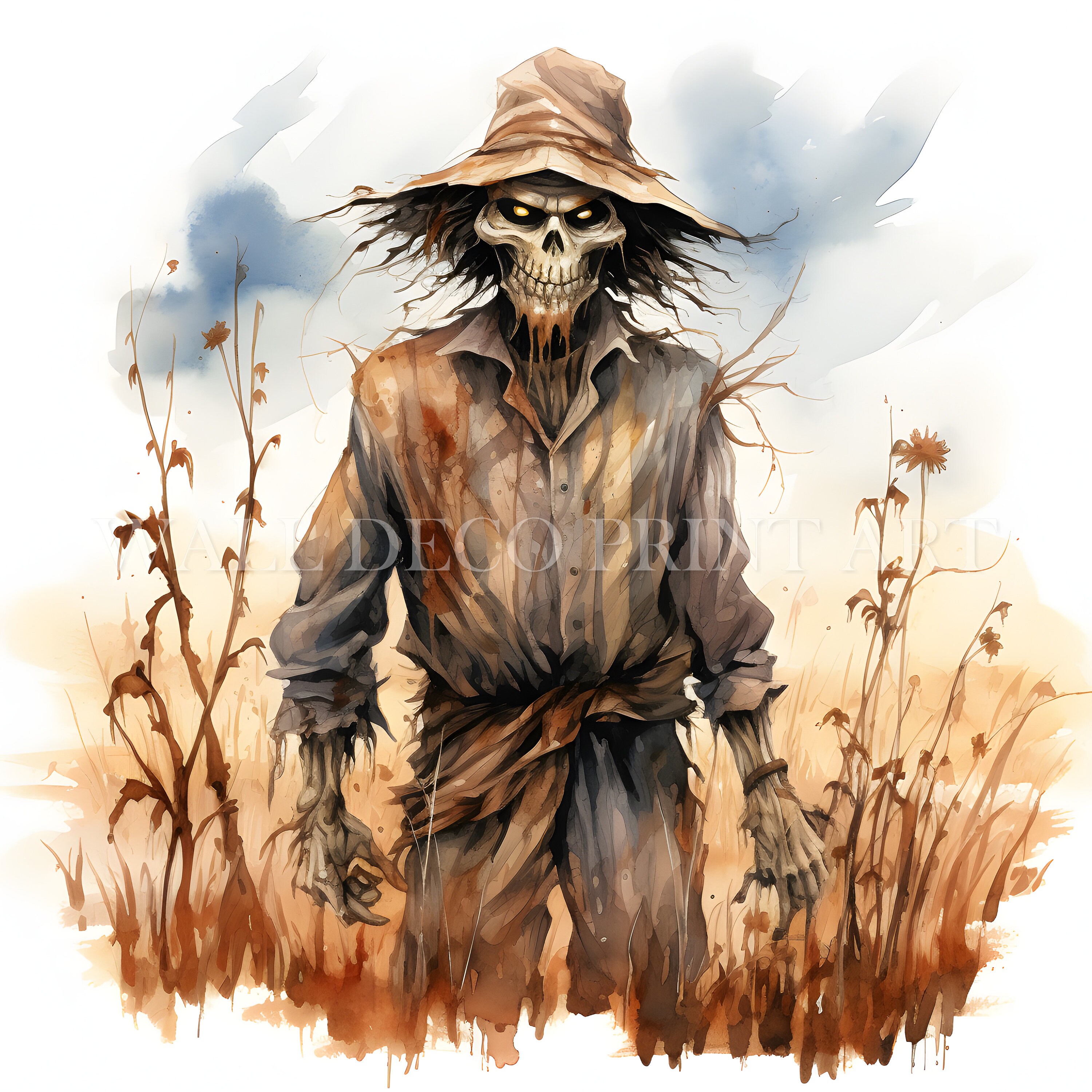 Halloween Scarecrow Clipart Bundle 10 High Quality Jpgs - Etsy