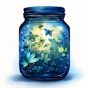 Beautiful Jar Full of Fireflies Bundle - 14 High Quality Jpgs - Digital ...