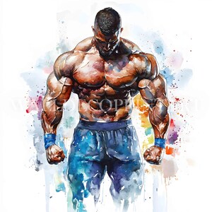 10 Bodybuilders Clipart - High Quality Jpgs - Digital Downloads ...
