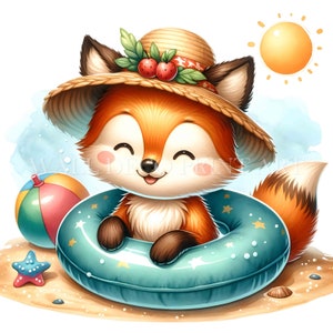 SUMMER ANIMALS SET 3 Clipart Bundle - 10 High Quality Jpgs - Digital ...