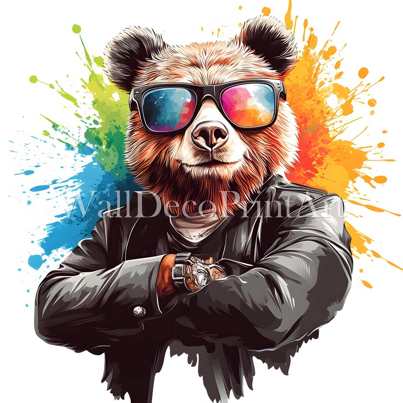 Cool Bear Clipart Bundle - 10 High Quality Jpgs - Digital Download ...