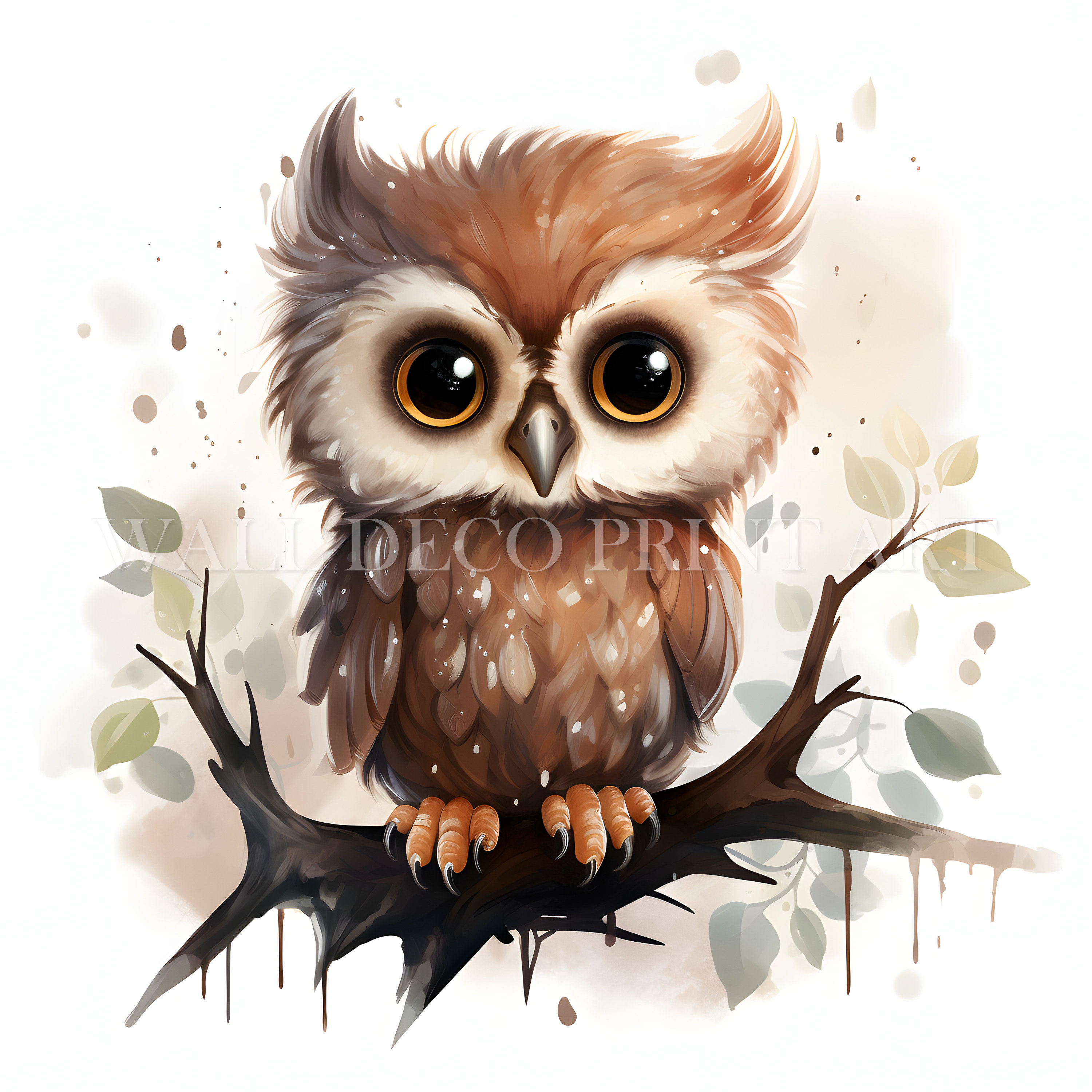 Cute Little Owl Clipart Bundle - 10 High Quality Jpgs - Digital ...