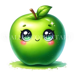 10 Cute Apple Clipart Bundle - High Quality Jpgs - Digital Download ...