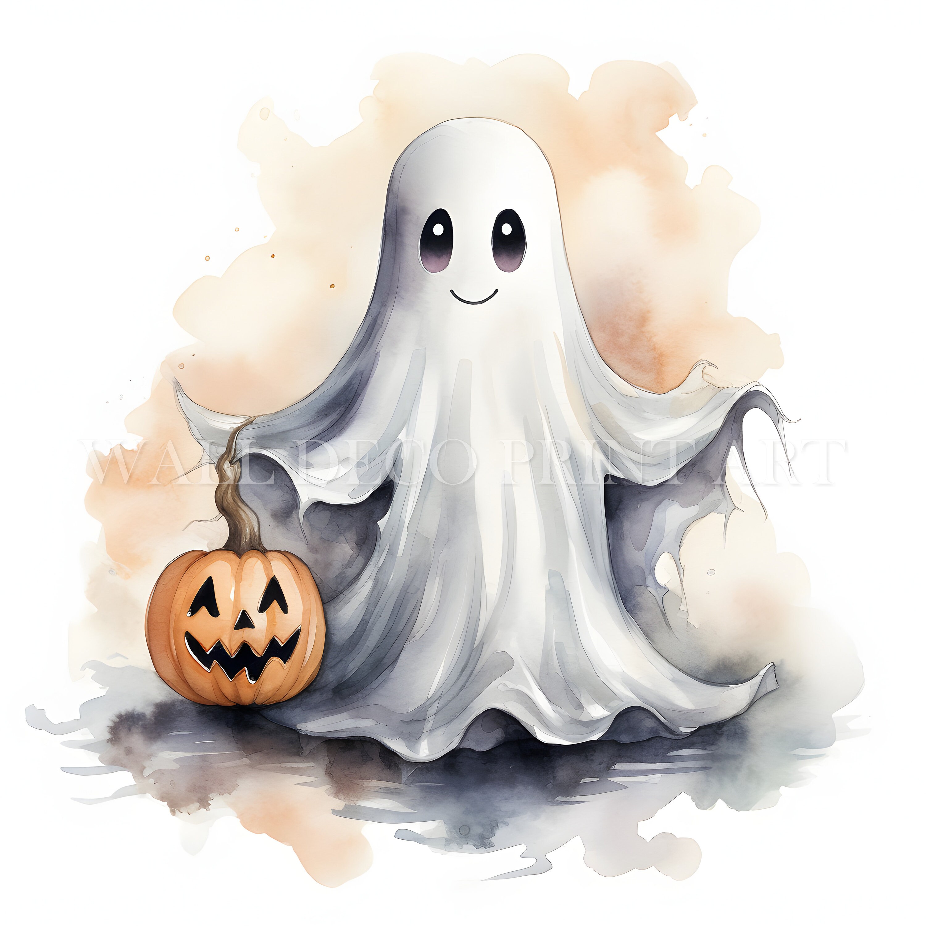 Cute Ghost Clipart Bundle 10 High Quality Jpgs Digital - Etsy