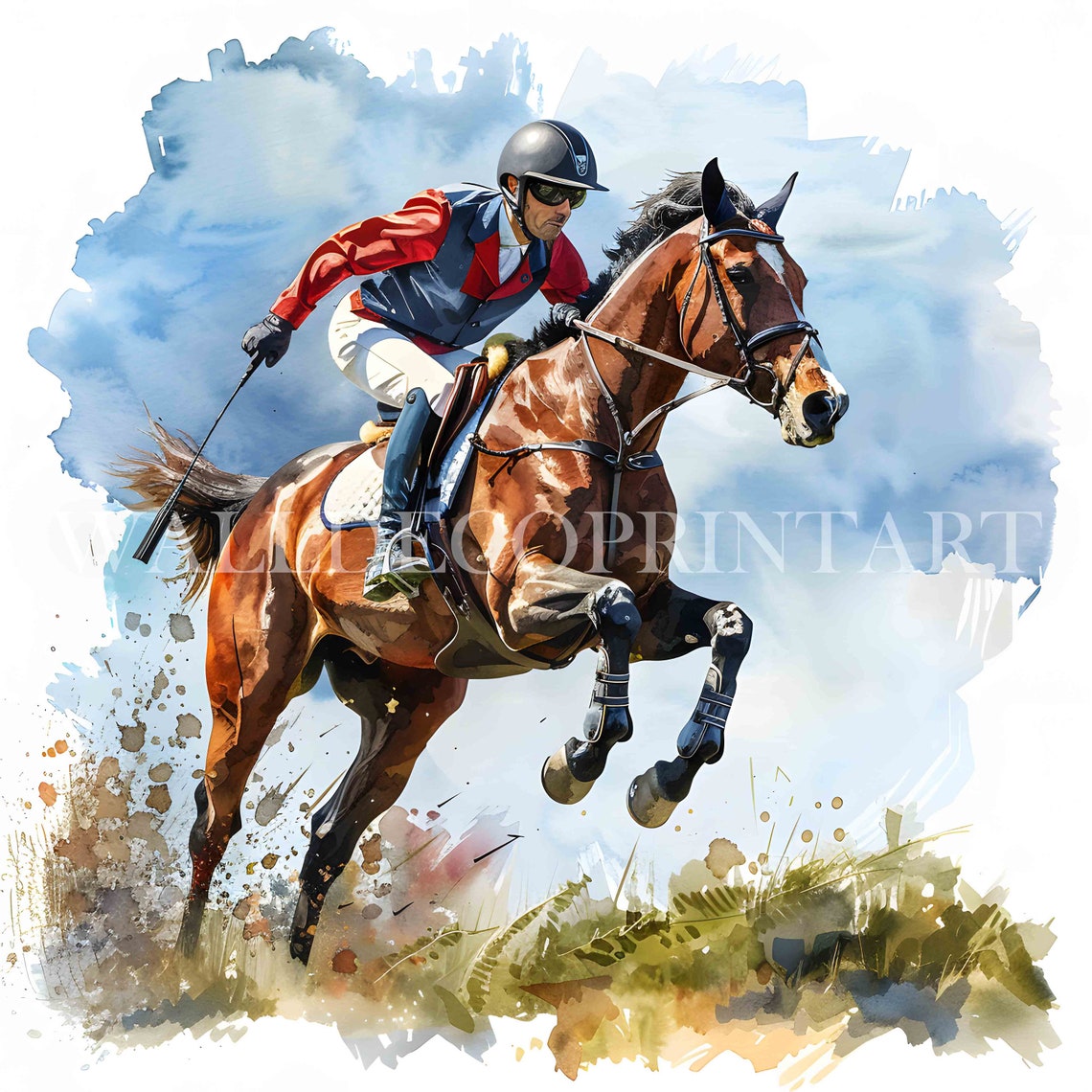 11 Horse Riding Jockey Clipart Bundle - High Quality Jpgs - Digital ...