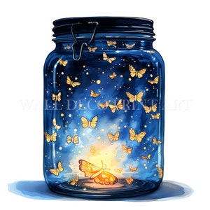 Beautiful Jar Full of Fireflies Bundle - 14 High Quality Jpgs - Digital ...