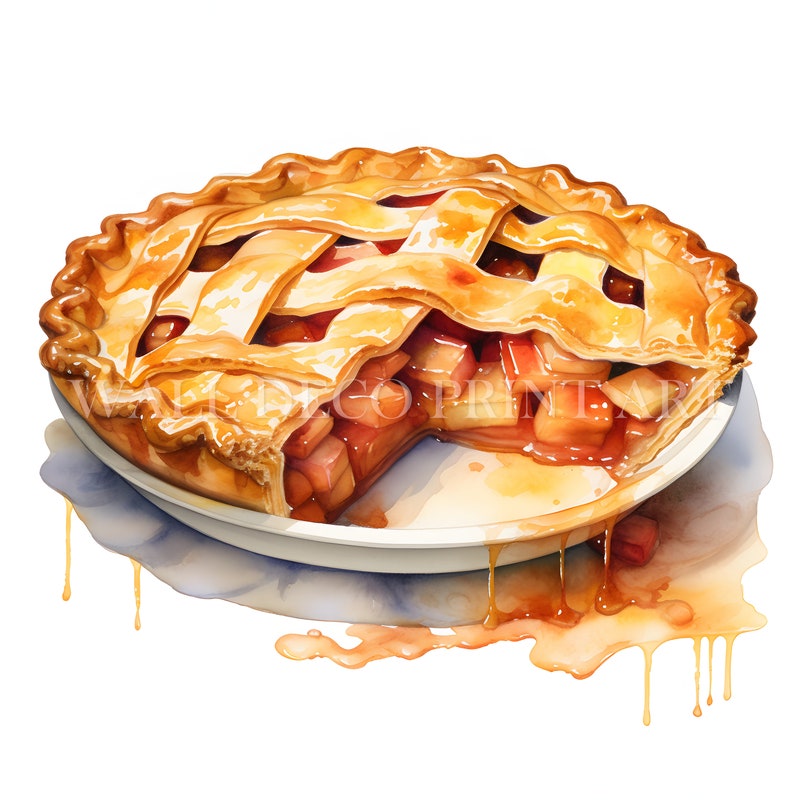 Apple Pie Clipart - Etsy