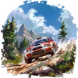 Rally Cross Car Clipart Bundle - 16 High Quality Jpgs - Digital ...
