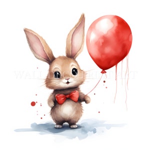 Cute Valentine Rabbit Clipart Bundle - 11 High Quality JPG - Digital ...