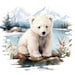 Cute Baby Polar Bear Clipart Bundle - 9 High Quality Jpgs - Digital ...
