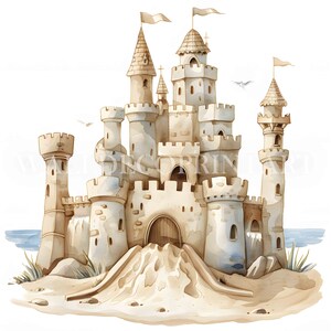 Beautiful Sand Castle Clipart Bundle 10 High Quality Images Digital ...