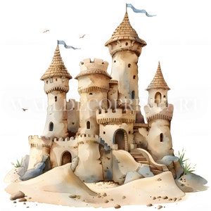 Beautiful Sand Castle Clipart Bundle 10 High Quality Images Digital ...