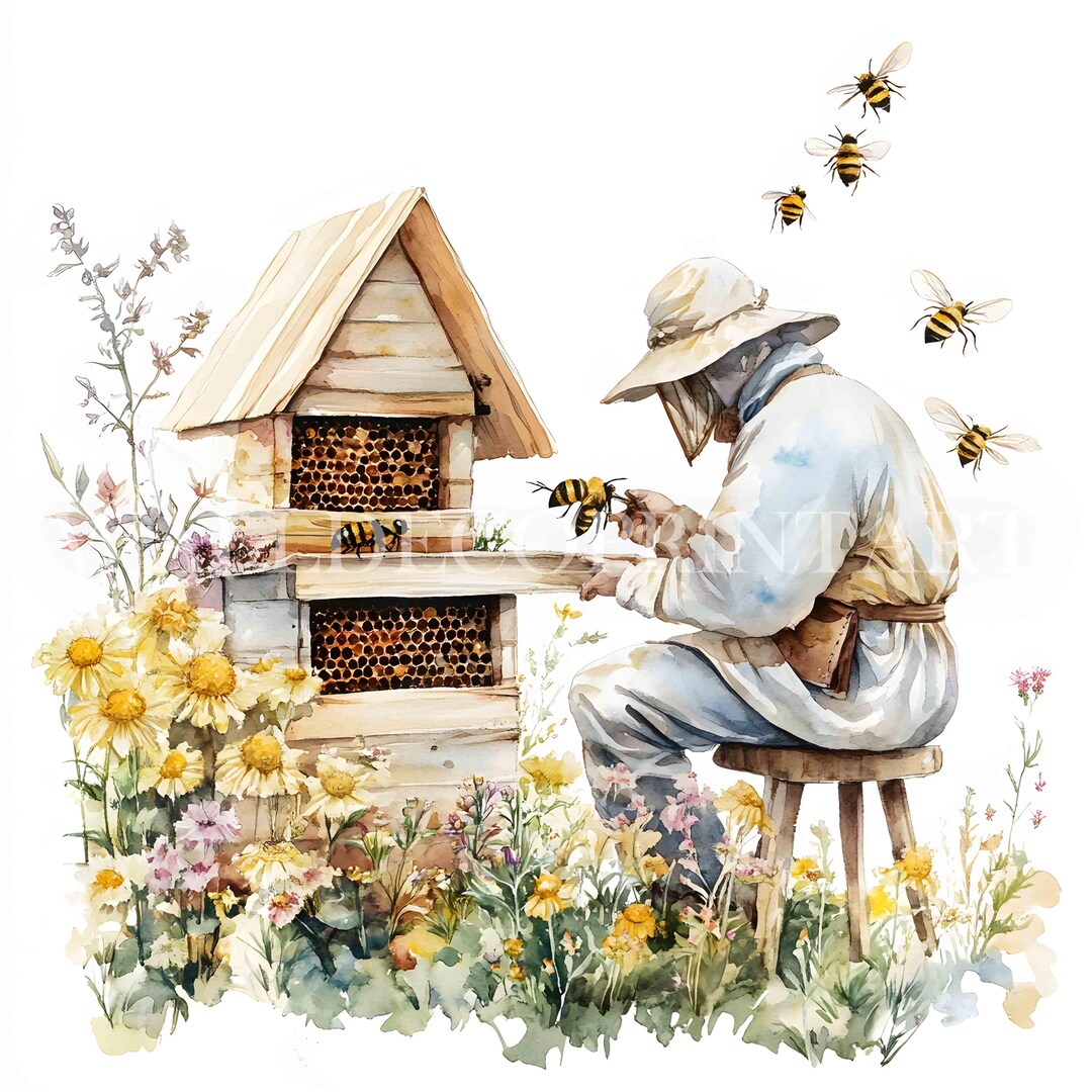11 Lovely Beekeeper Clipart Bundle - High Quality Jpgs - Digital ...