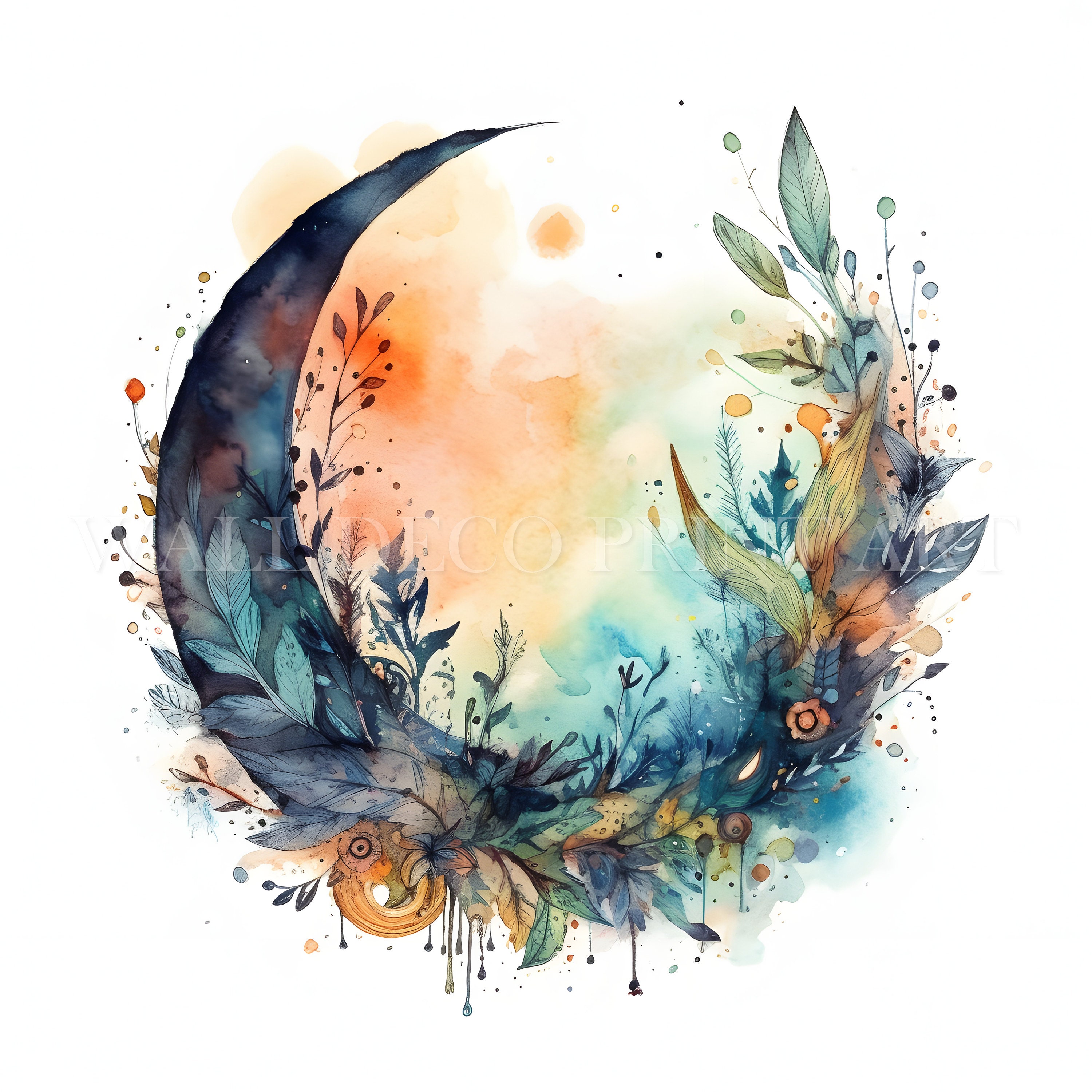 Crescent Moon Clipart Bundle 17 High Quality Jpgs Digital - Etsy