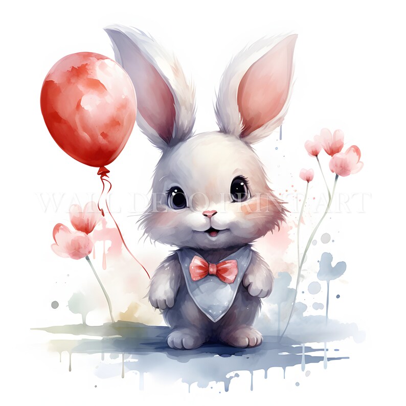 Cute Valentine Rabbit Clipart Bundle - 11 High Quality JPG - Digital ...