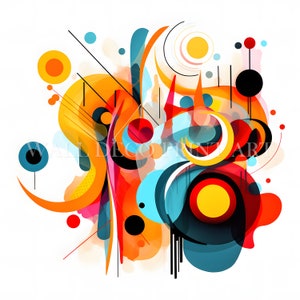 Abstract Art Clipart Bundle - 11 High Quality Jpgs - Digital Downloads ...