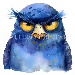 11 Cute Grumpy Bird Clipart Bundle - High Quality Jpgs - Digital ...
