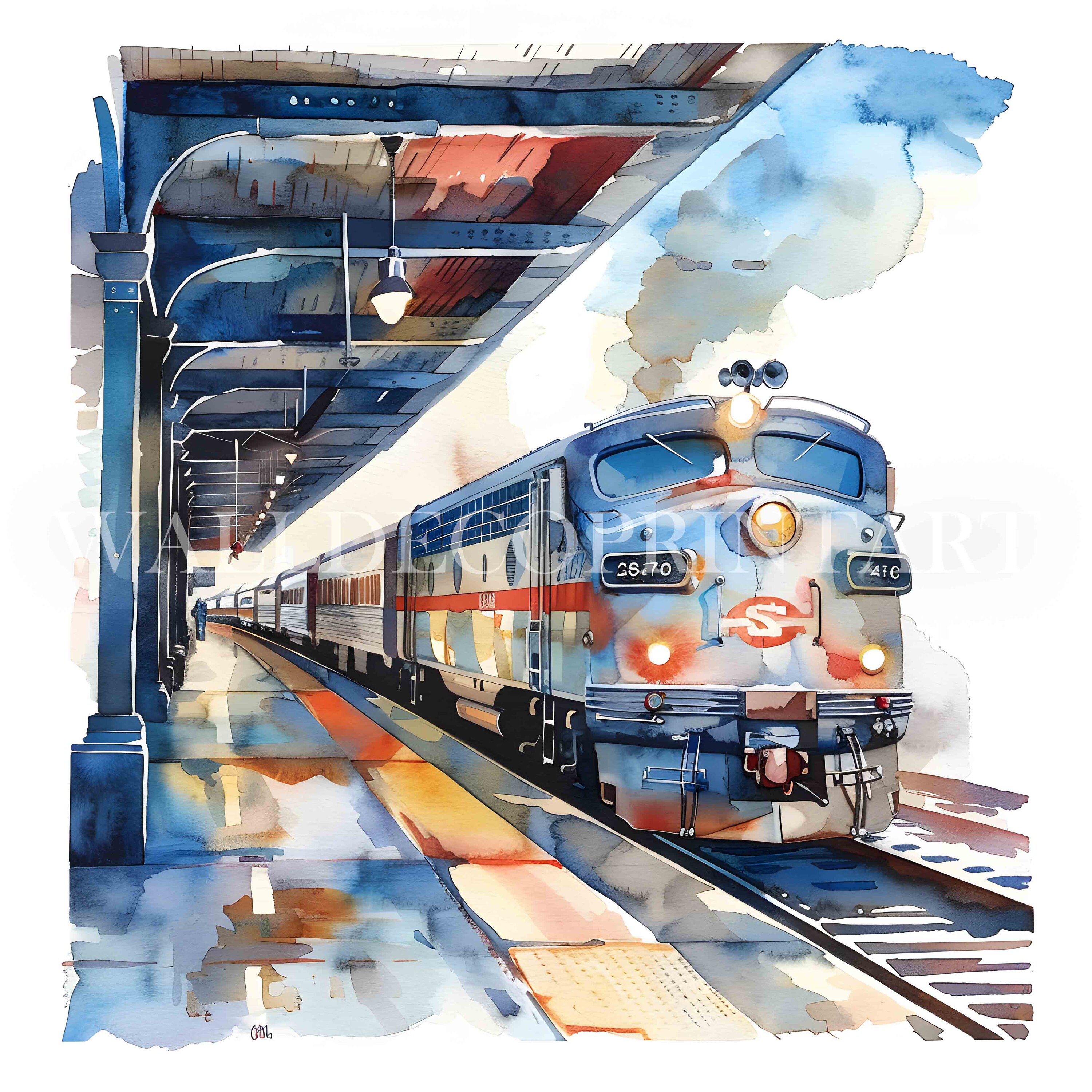 11 Train Station Clipart - High Quality JPG - Digital Download ...