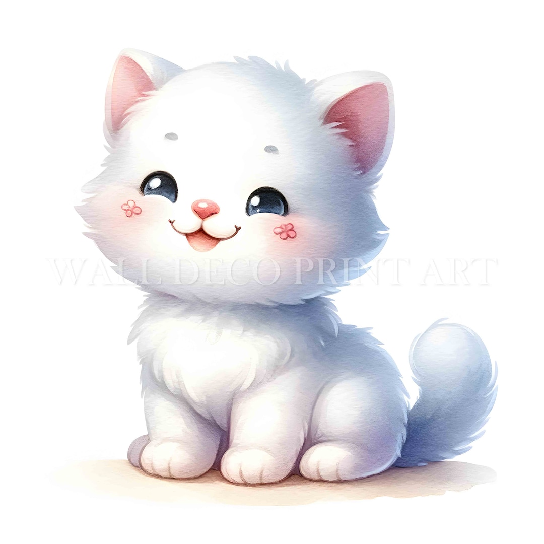 Soft Sketch CAT Clipart Bundle - 5 High Quality JPG - Digital Download ...
