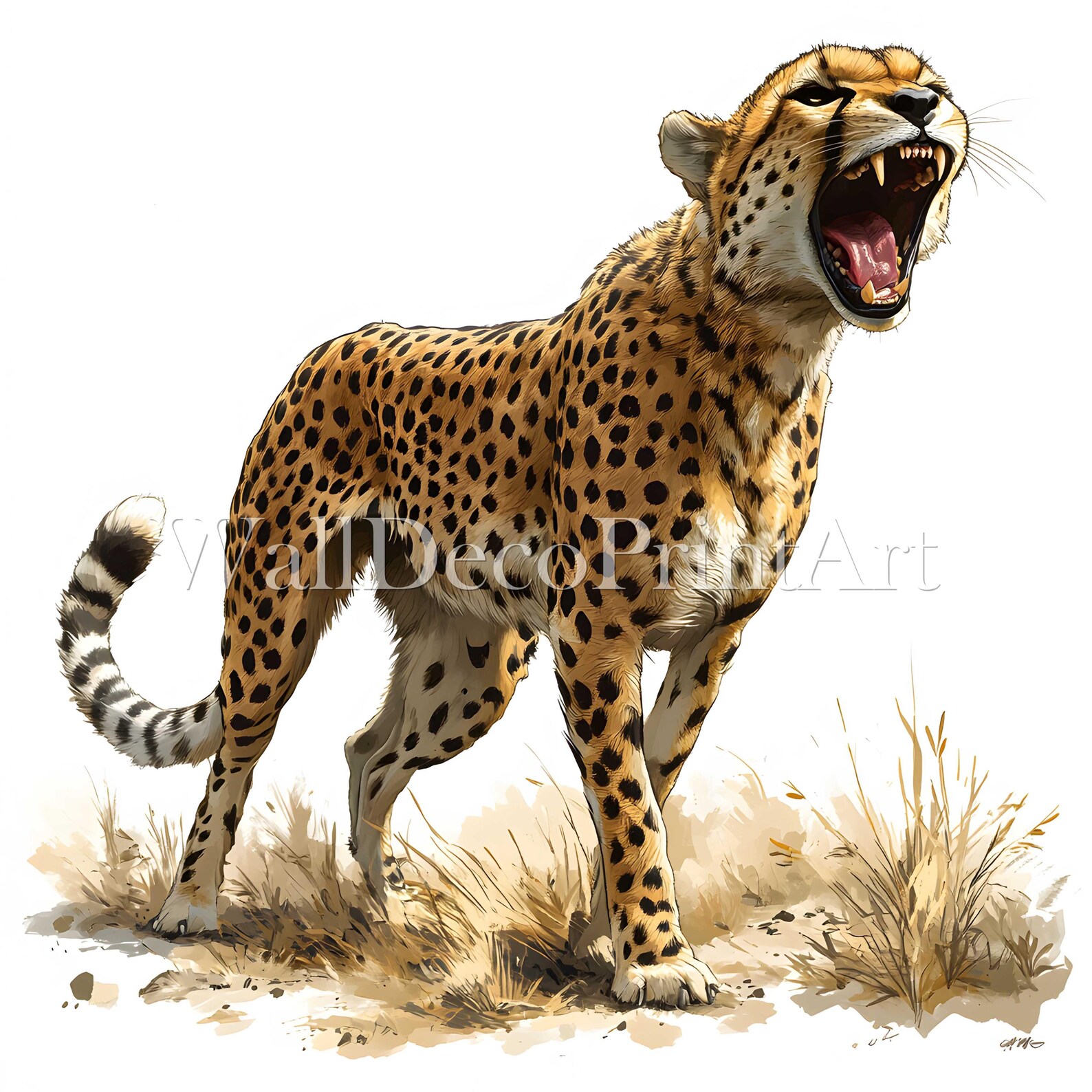Beautiful Cheetah Clipart Bundle - 10 High Quality JPG - Digital ...