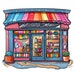 Lovely Colorful Shop Clipart - 10 High Quality Jpgs - Digital Downloads ...