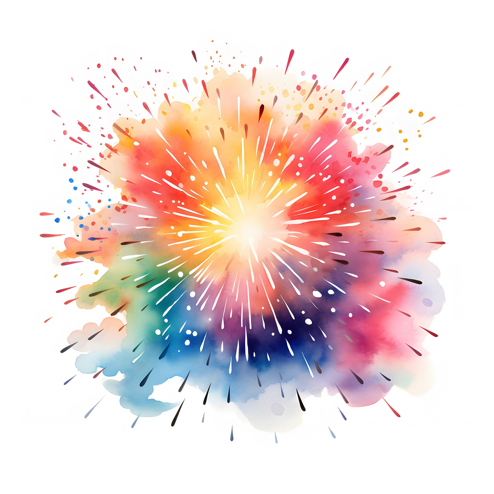 Colorful Firework Clipart Bundle 10 High Quality Jpgs - Etsy Canada