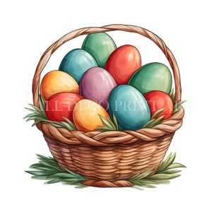 Easter Baskets Clipart Bundle SET 1 - 10 High Quality JPG - Digital ...