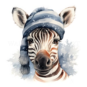 Christmas Zebra Clipart Bundle - 10 High Quality JPG - Digital ...