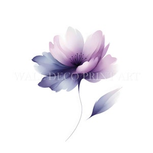 Purple Simple Flowers Clipart Bundle - 10 High Quality Jpgs - Digital ...