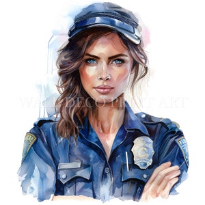 10 Police Portrait Clipart - High Quality JPG - Digital Downloads ...