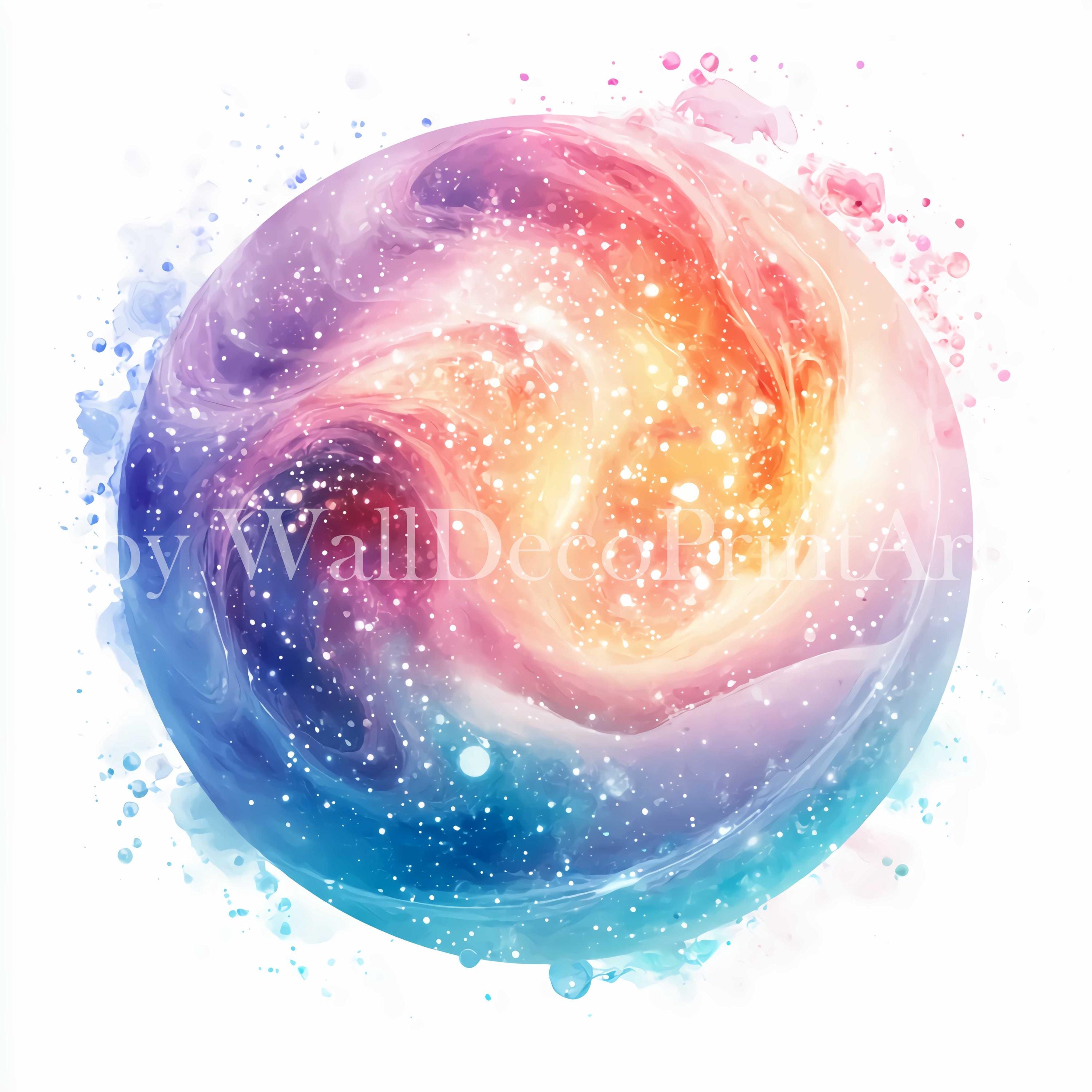 9 Colorful Dreamy Splashes Clipart Bundle - High Quality Pngs ...