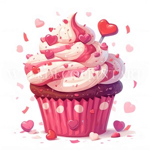 Cute Kawaii Cupcake Clipart Bundle - 10 High Quality Jpgs - Digital ...