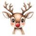 10 Christmas Reindeer Clipart Bundle - High Quality JPG - Digital ...