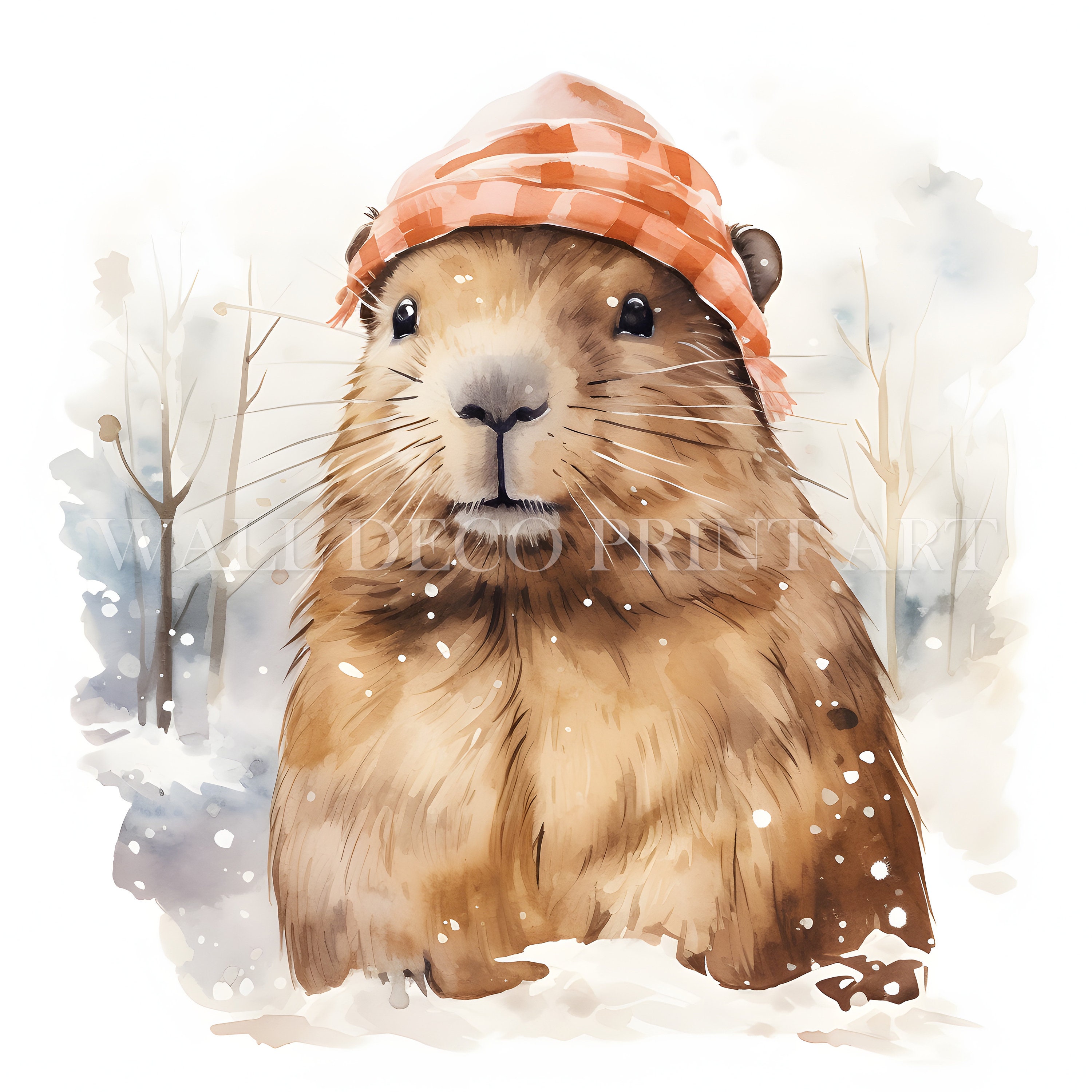 Christmas Capybara Clipart Bundle - 10 High Quality JPG - Digital ...