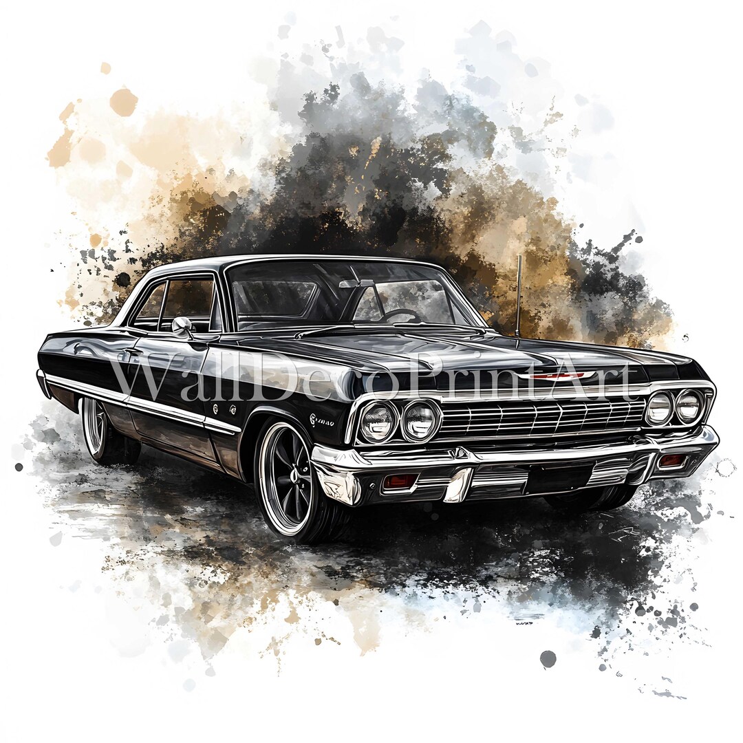 American Car Clipart Bundle - 10 High Quality JPG - Digital Download ...