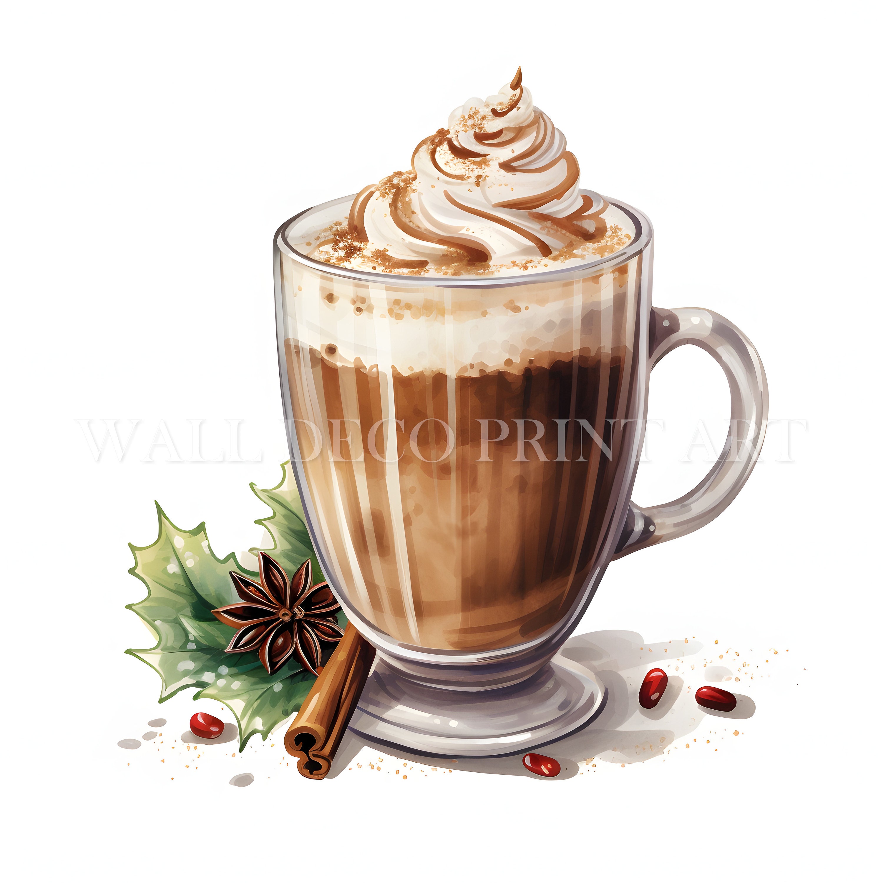 Tasty Hot Chocolate Clipart Bundle - 11 High Quality JPG - Digital ...