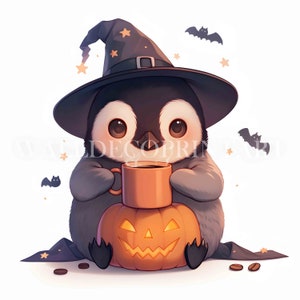 20 Cute Halloween Penguin Clipart Bundle - High Quality Images ...