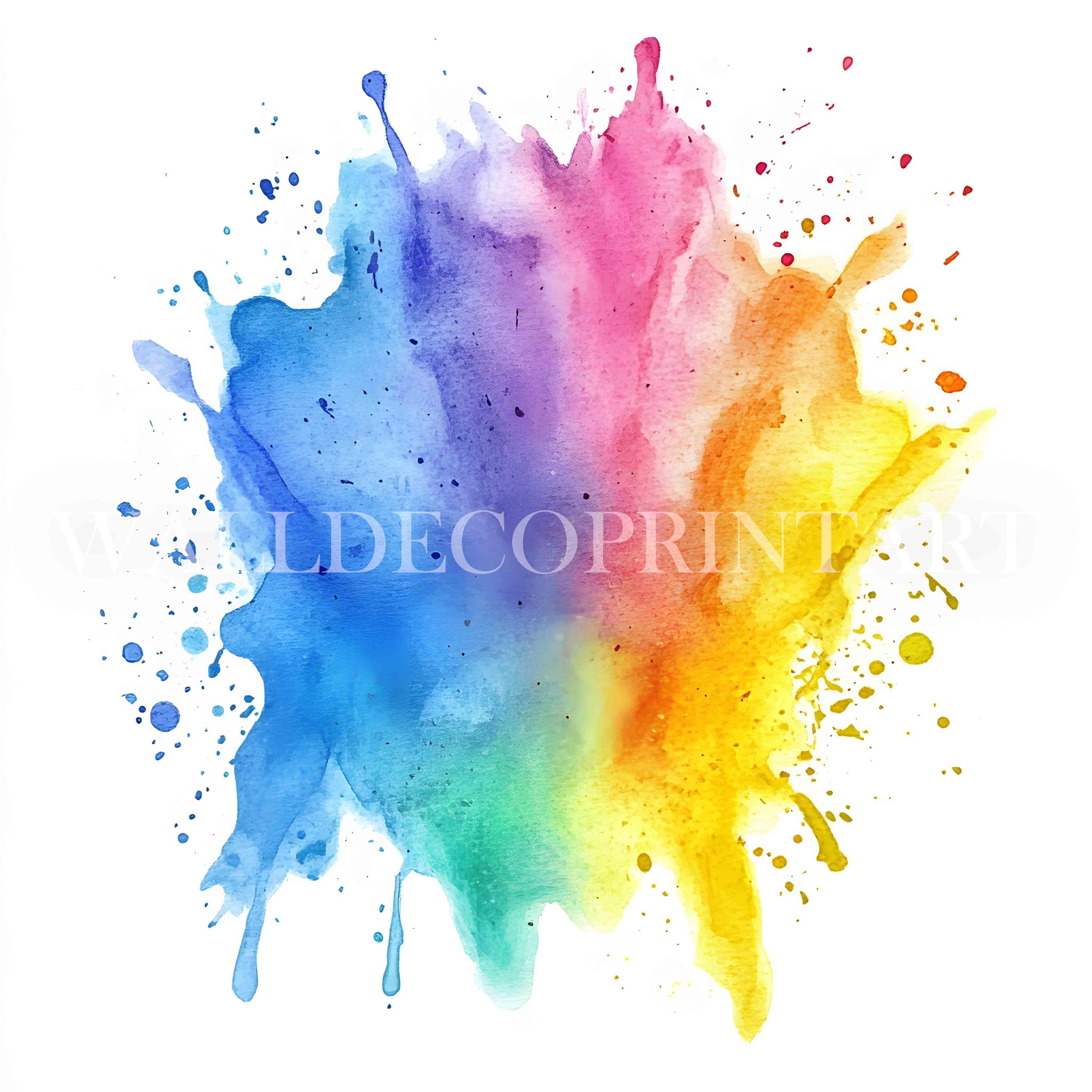 11 Colorful Splash Clipart Bundle - High Quality JPG - Digital Download ...