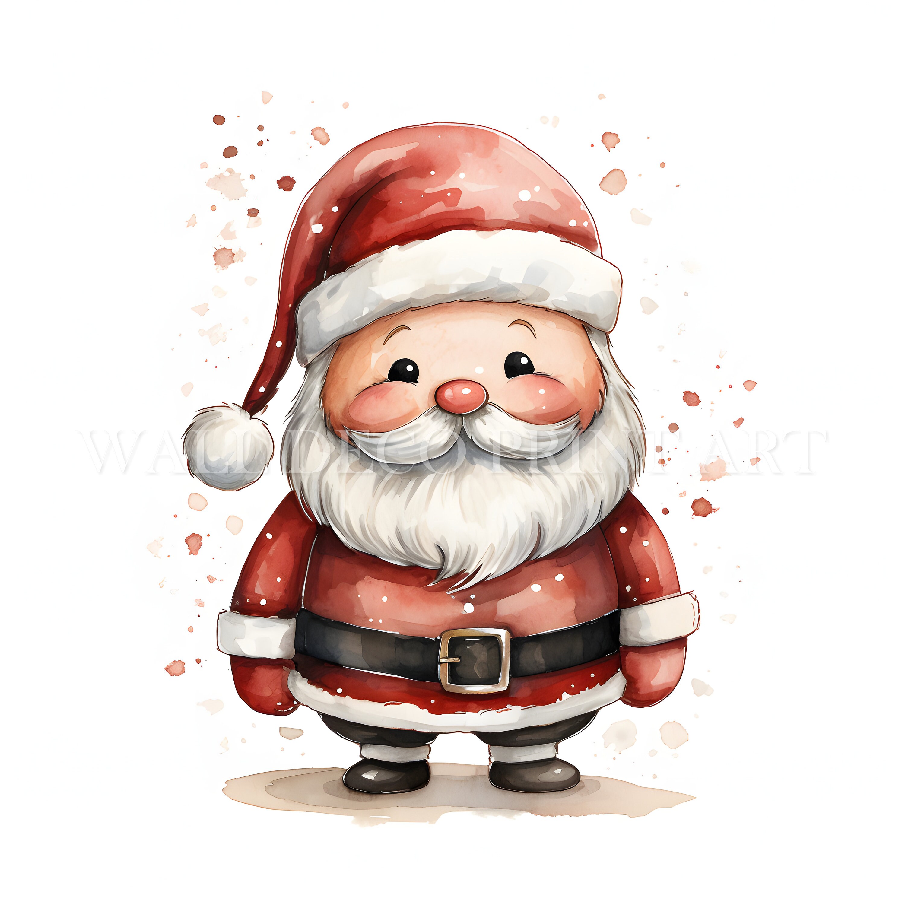 Scandi Santa Claus Clipart Bundle - 10 Jpgs & 1 High Quality PNG ...