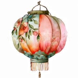 Lovely Chinese Lantern Clipart Bundle - 10 High Quality Jpgs - Digital ...