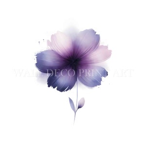 Purple Simple Flowers Clipart Bundle - 10 High Quality Jpgs - Digital ...