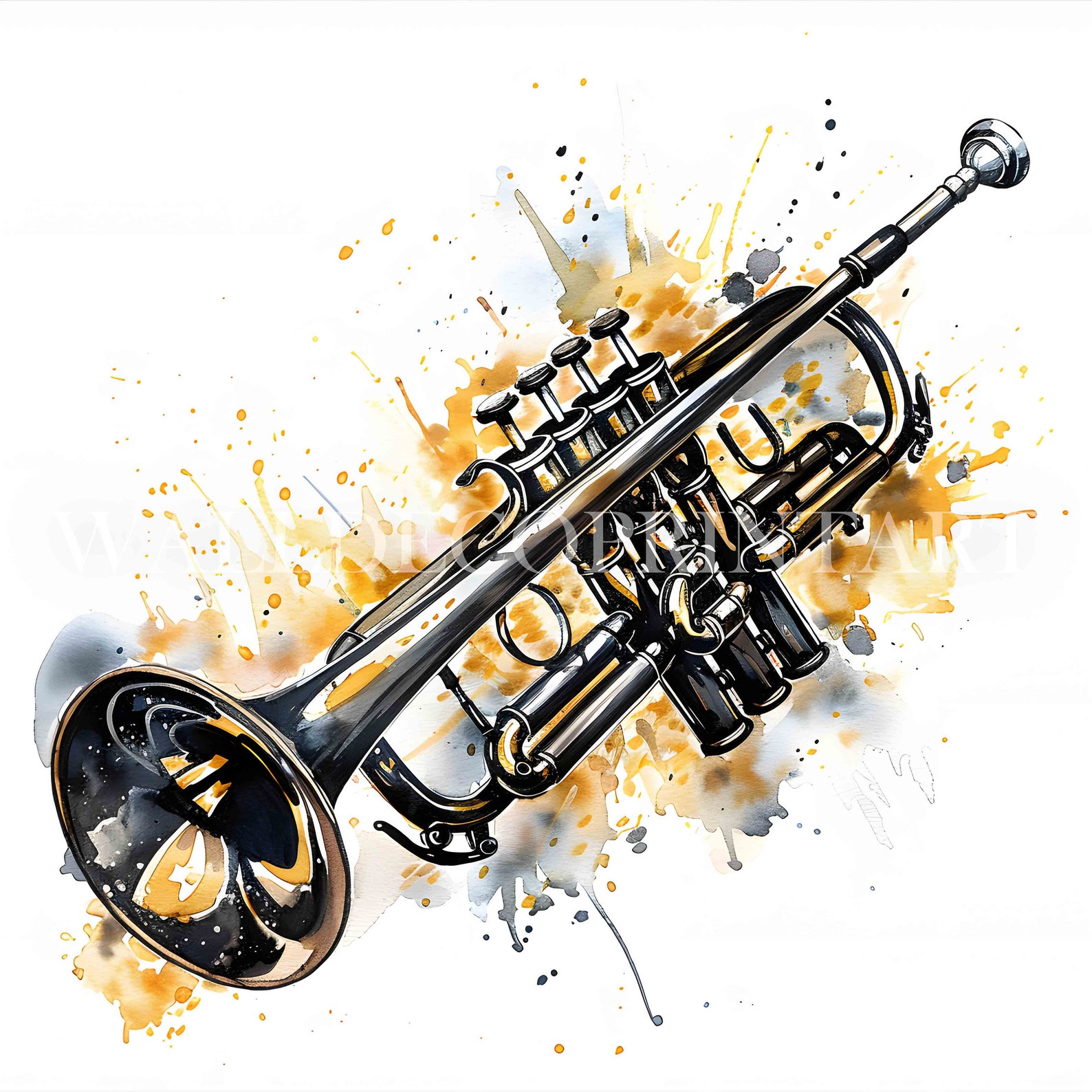 10 Modern Trumpet Clipart Bundle - High Quality Images - Digital ...