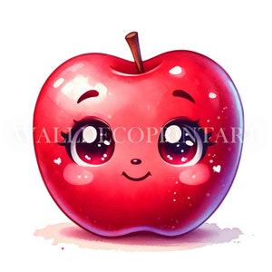 10 Cute Apple Clipart Bundle - High Quality Jpgs - Digital Download ...