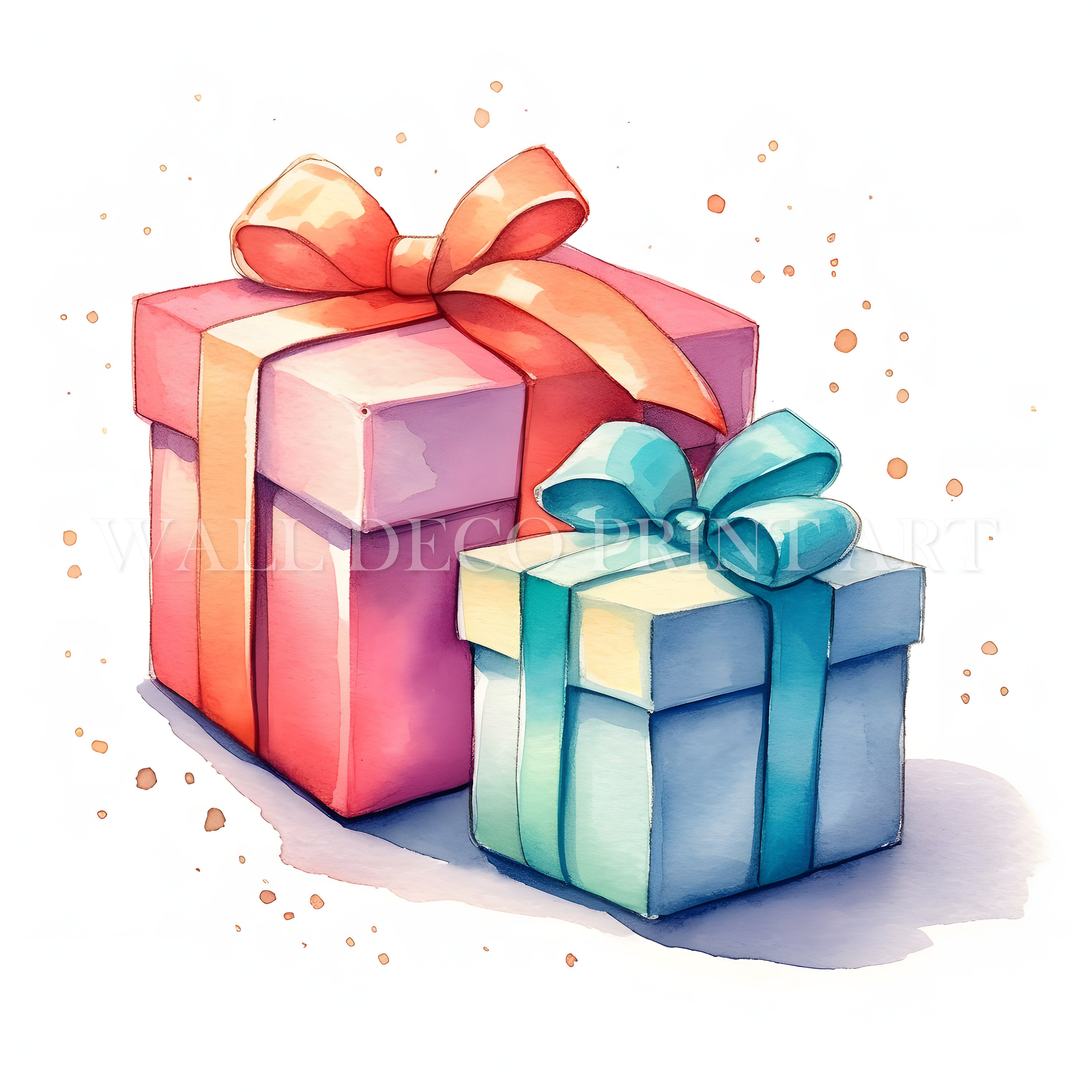 Pastel GIFTS Clipart Bundle 10 High Quality Jpgs Digital - Etsy