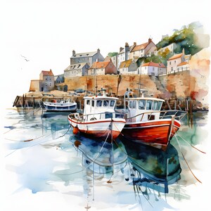 Watercolor British Harbour Clipart Bundle - 10 High Quality Jpgs ...