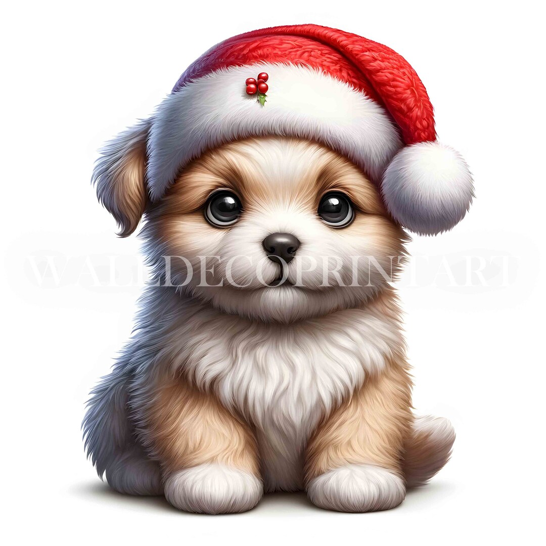 8 Christmas Dog Clipart Bundle 2 - High Quality Jpgs - Digital ...