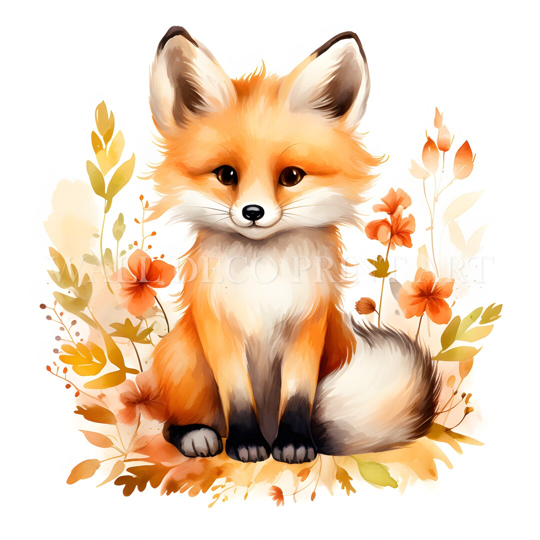 Cute Little Fox Clipart Bundle - 9 High Quality JPG - Digital Downloads ...