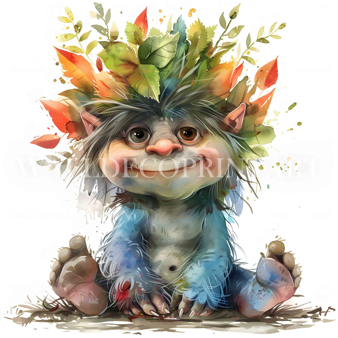 12 Cute and Grumpy Trolls Clipart Bundle - High Quality Images - Digital Downloads - Commercial ...
